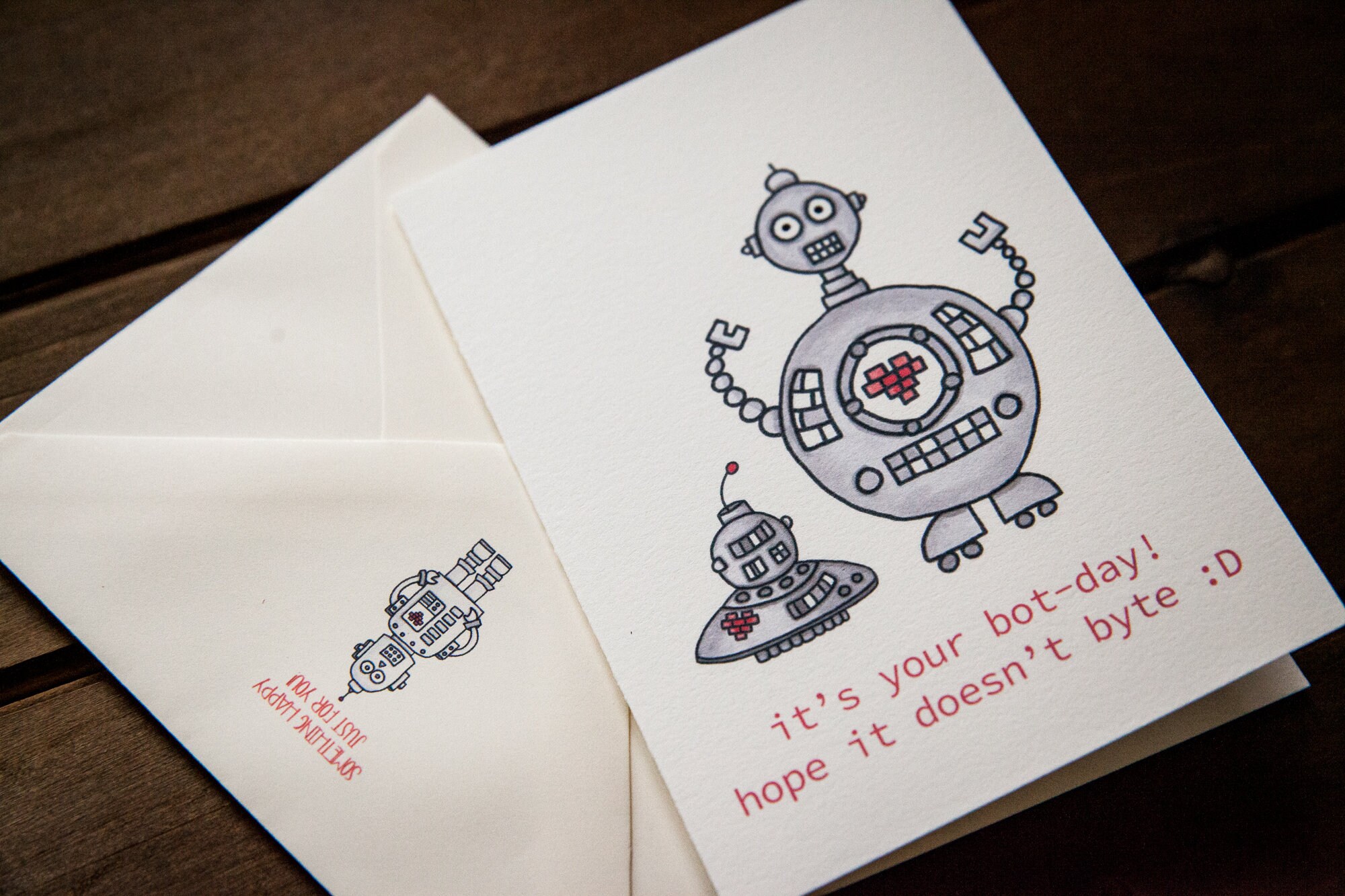 It's Your Bot-day Hope It Doesn't Byte! | Robot Birthday Card ...