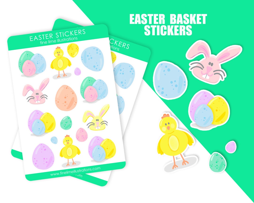 Easter Sticker Sheet | Easter Stickers | Easter Basket Stuffer | Snail ...