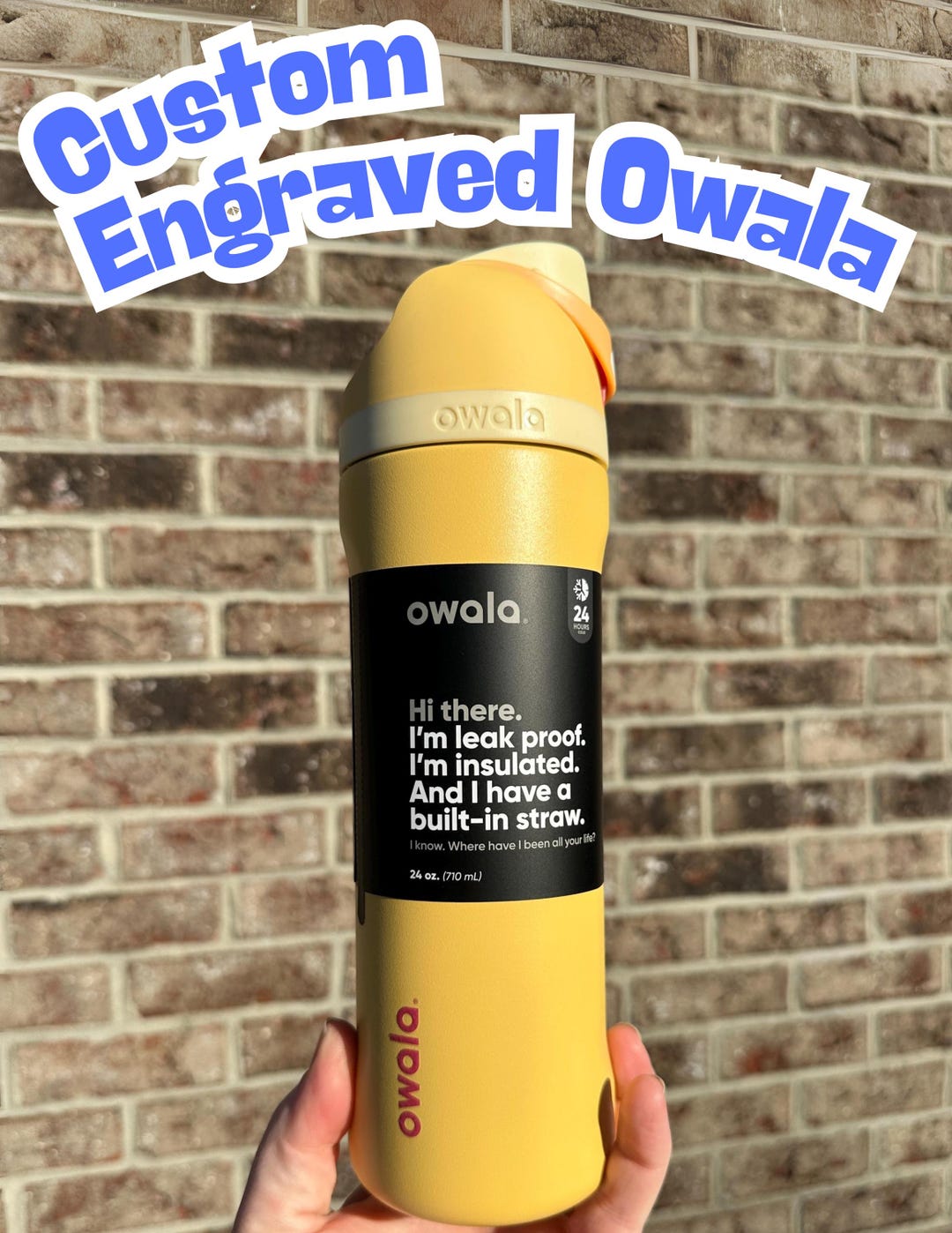 Custom Engraved Owala Bottle-belle Owala-24oz Owala-engraved Owala ...