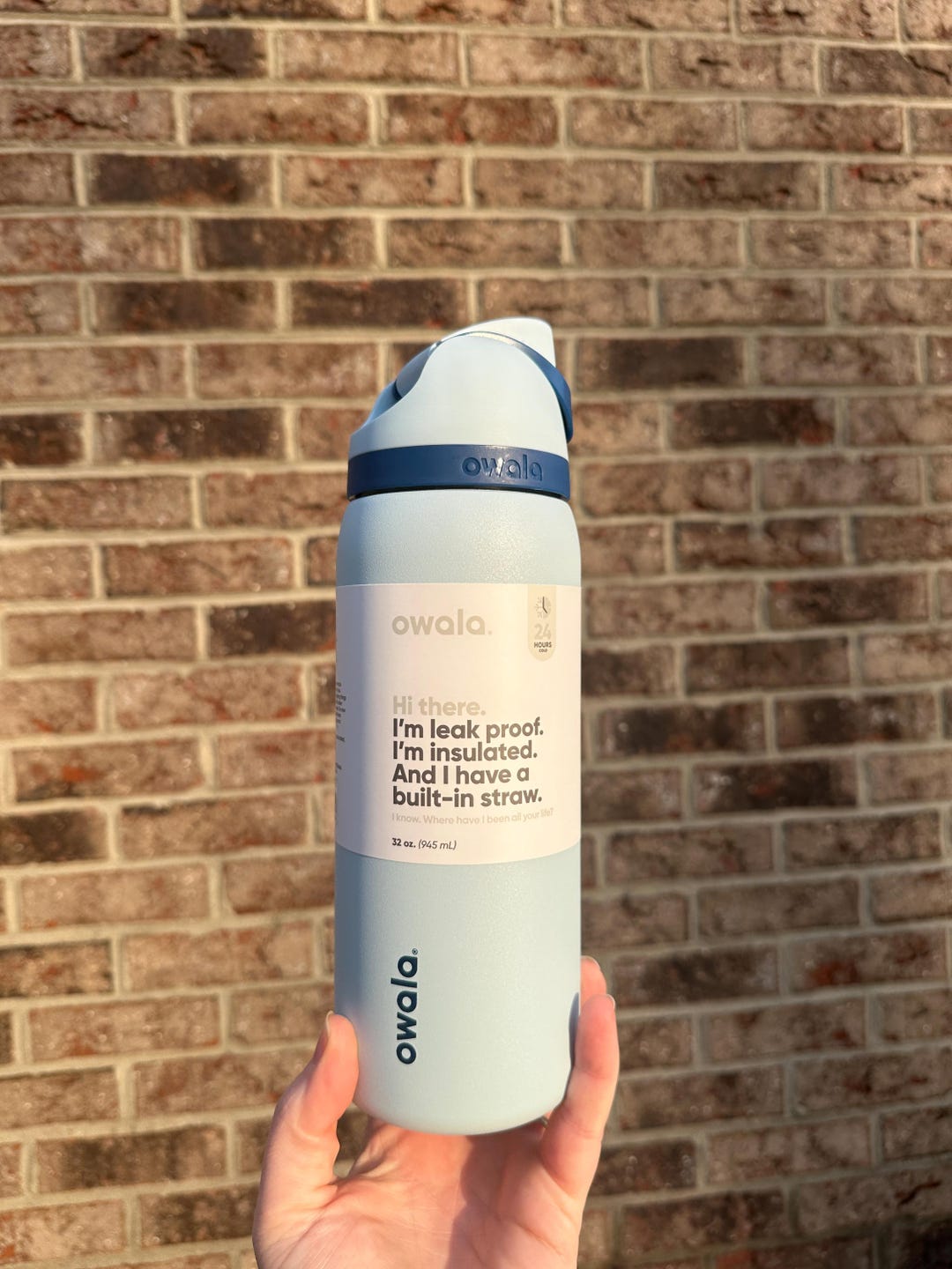 Custom Engraved Owala Bottle-snow Blue Owala-32oz Owala-engraved Owala ...