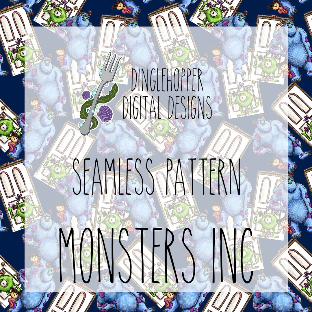 Monsters Inc Seamless, Monsters Inc Digital Print, Mike & Sully ...