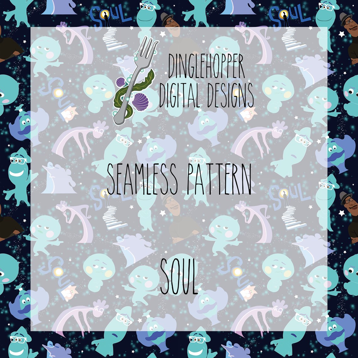 Soul Seamless Pattern, Pixar Soul Seamless, Soul Digital Paper, Soul ...