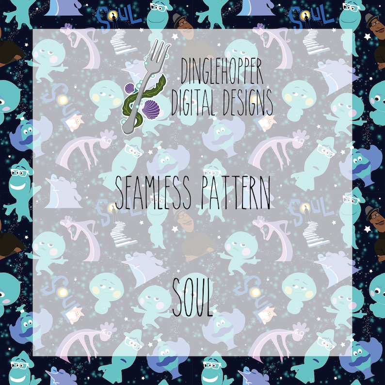 Soul Seamless Pattern, Pixar Soul Seamless, Soul Digital Paper, Soul ...