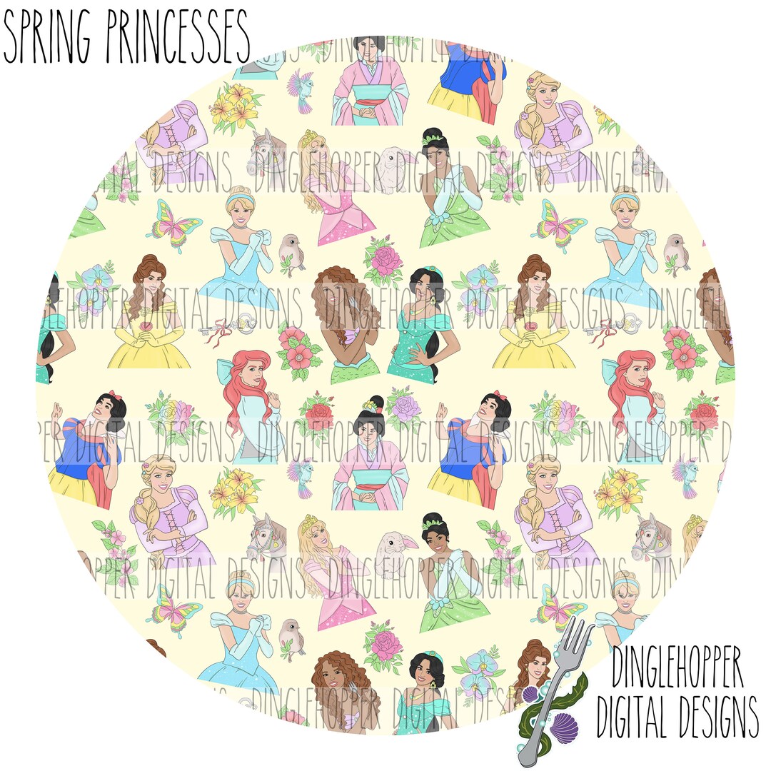 Spring Princesses Exclusive Seamless, Princess Seamless, Spring ...