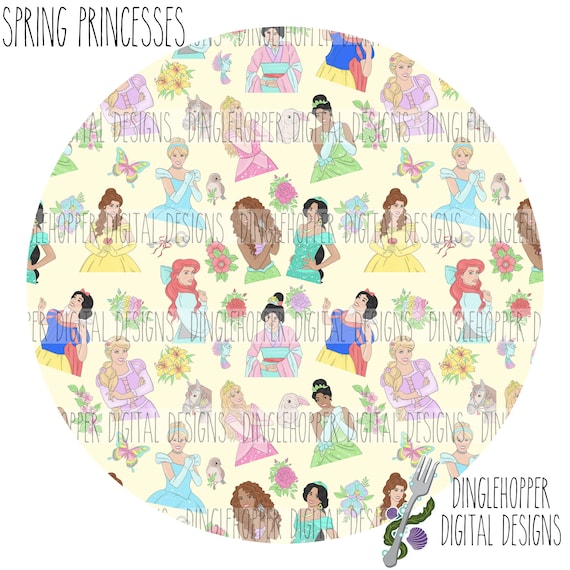 Spring Princesses Exclusive Seamless Princess Seamless | Etsy