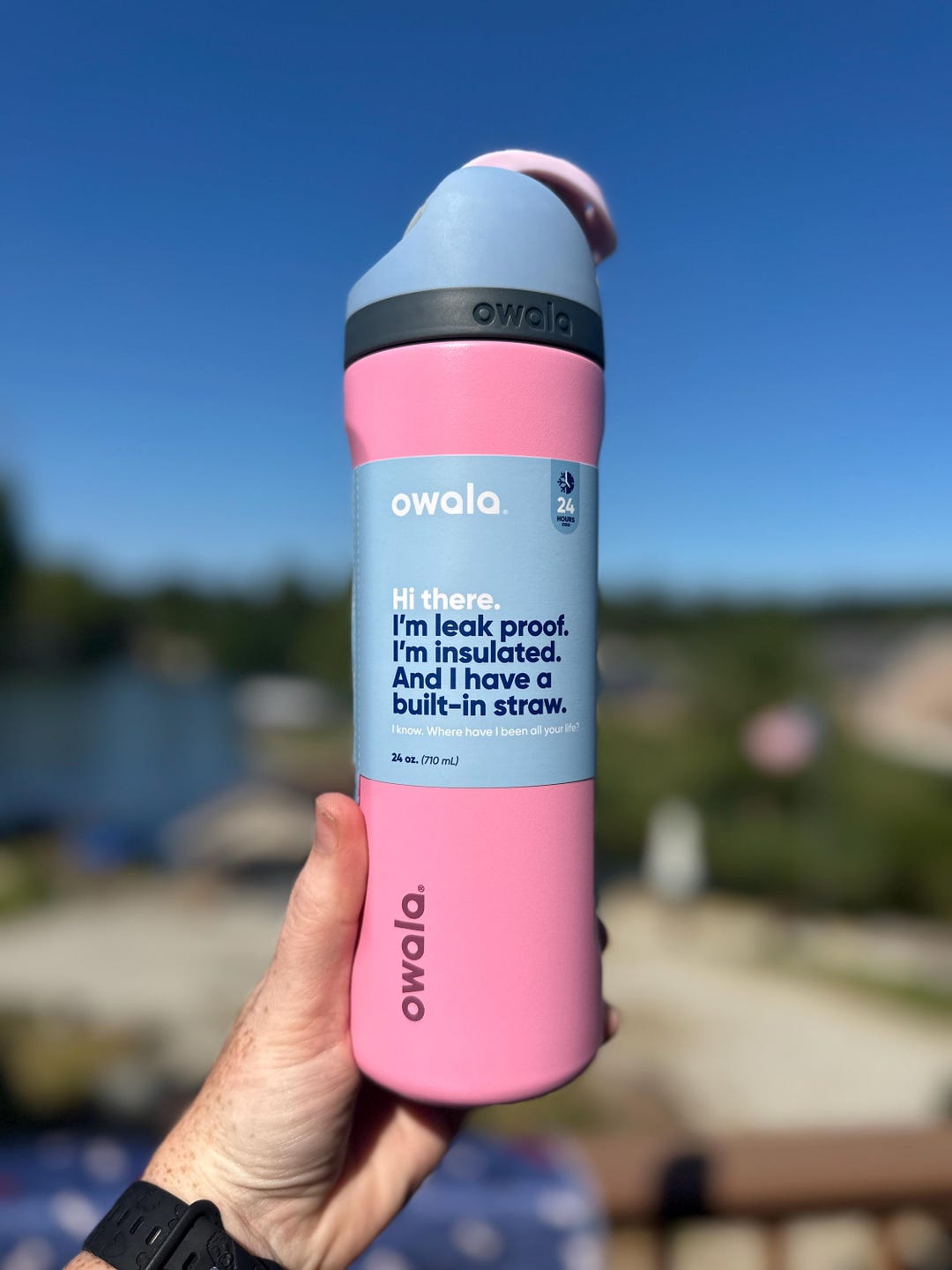 Custom Engraved Owala Bottle-pink Skies Owala-24oz Owala-engraved Owala ...