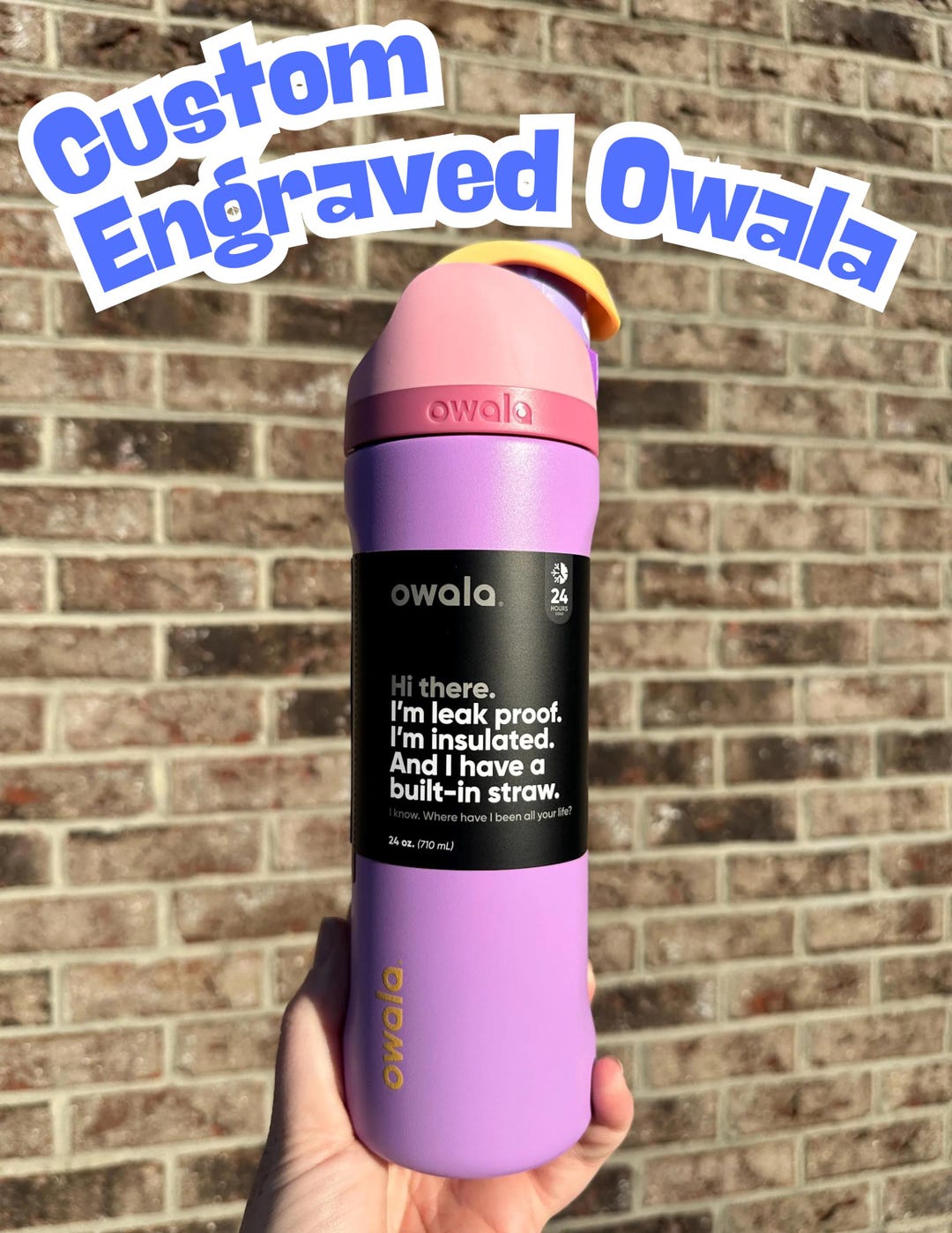 Custom Engraved Owala Bottle-rapunzel Owala-24oz Owala-engraved Owala ...