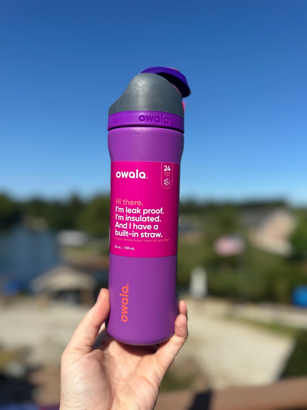 Custom Engraved Owala Bottle-purpley Owala-24oz Owala-engraved Owala ...