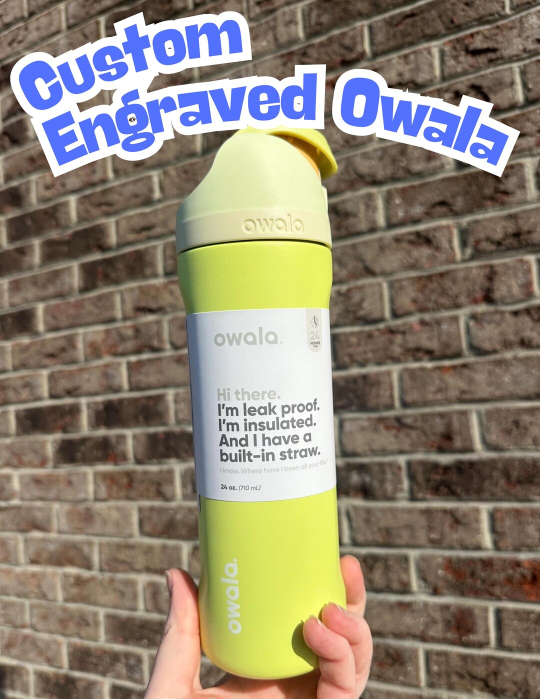 Custom Engraved Owala Bottle-firefly Owala-24oz Owala-engraved Owala ...