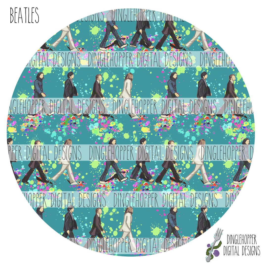 Beatles Pattern, Beatles Seamless, Beatles Digital Print, Beatles ...