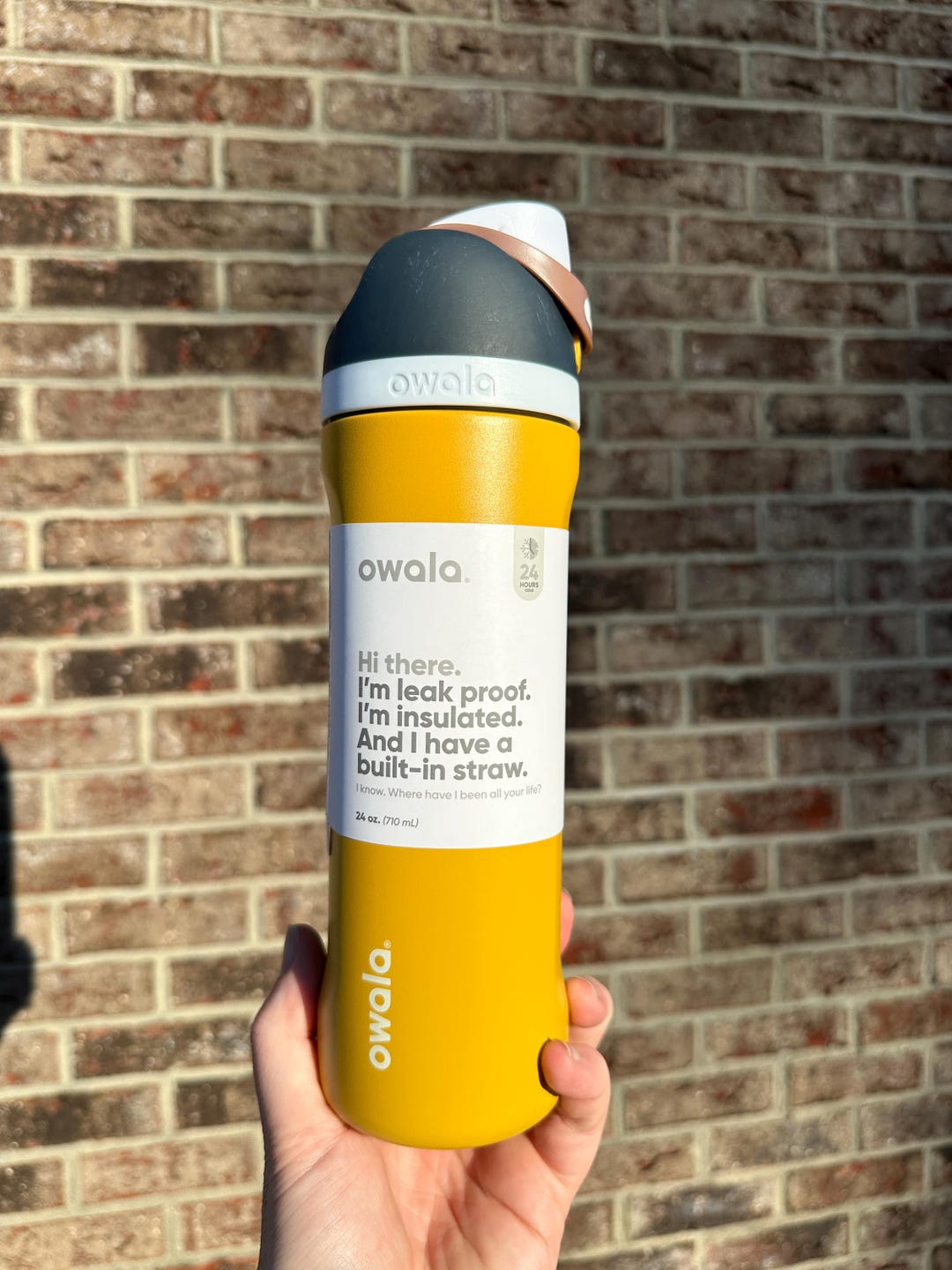 Custom Engraved Owala Bottle-yellow Owala-24oz Owala-engraved Owala ...