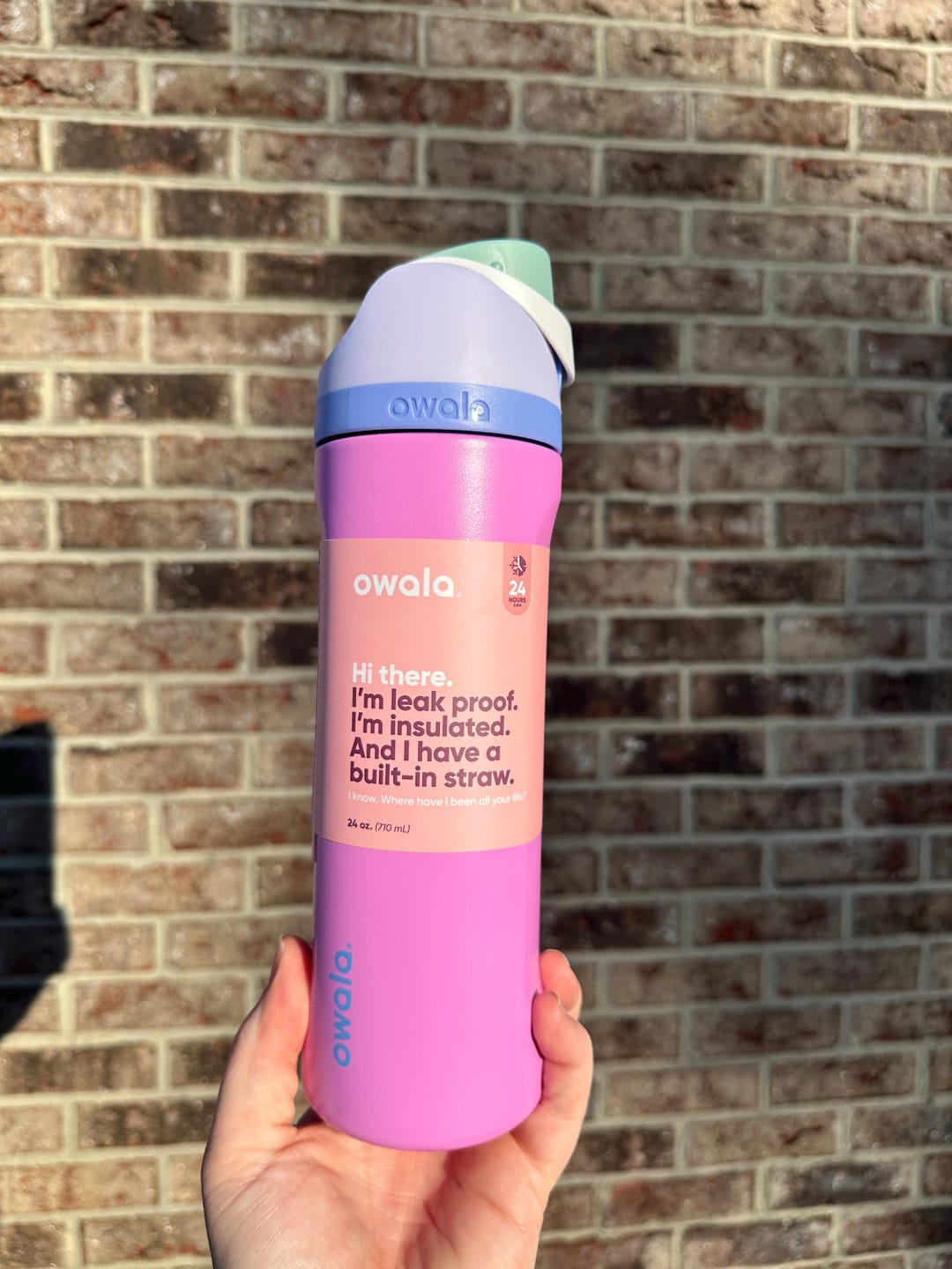 Custom Engraved Owala Bottle-lilac Owala-24oz Owala-engraved Owala ...