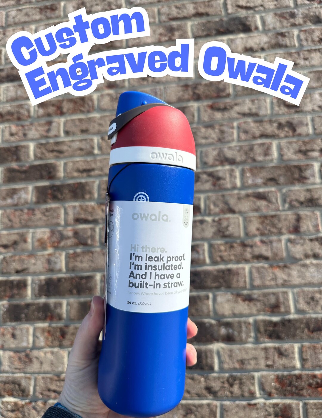 Custom Engraved Owala Bottle-captain America Owala-24oz Owala-engraved ...