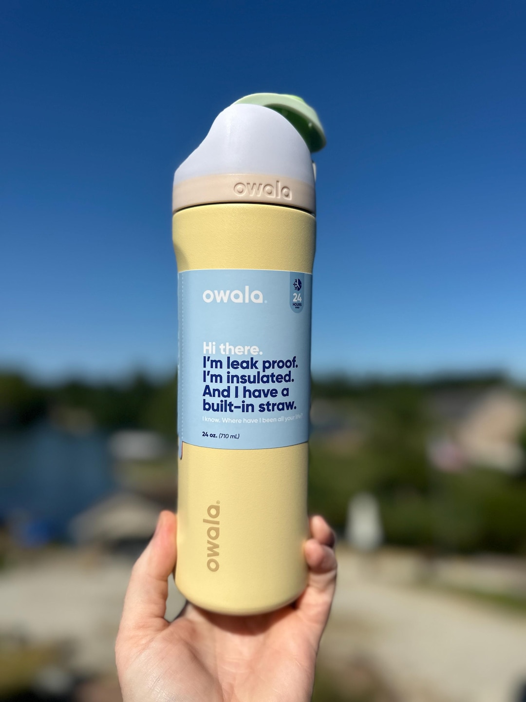 Custom Engraved Owala Bottle-light Yellow Owala-24oz Owala-engraved ...