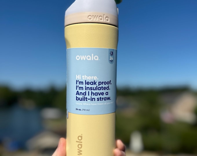 Custom Engraved Owala Bottle-light Yellow Owala-24oz Owala-engraved ...
