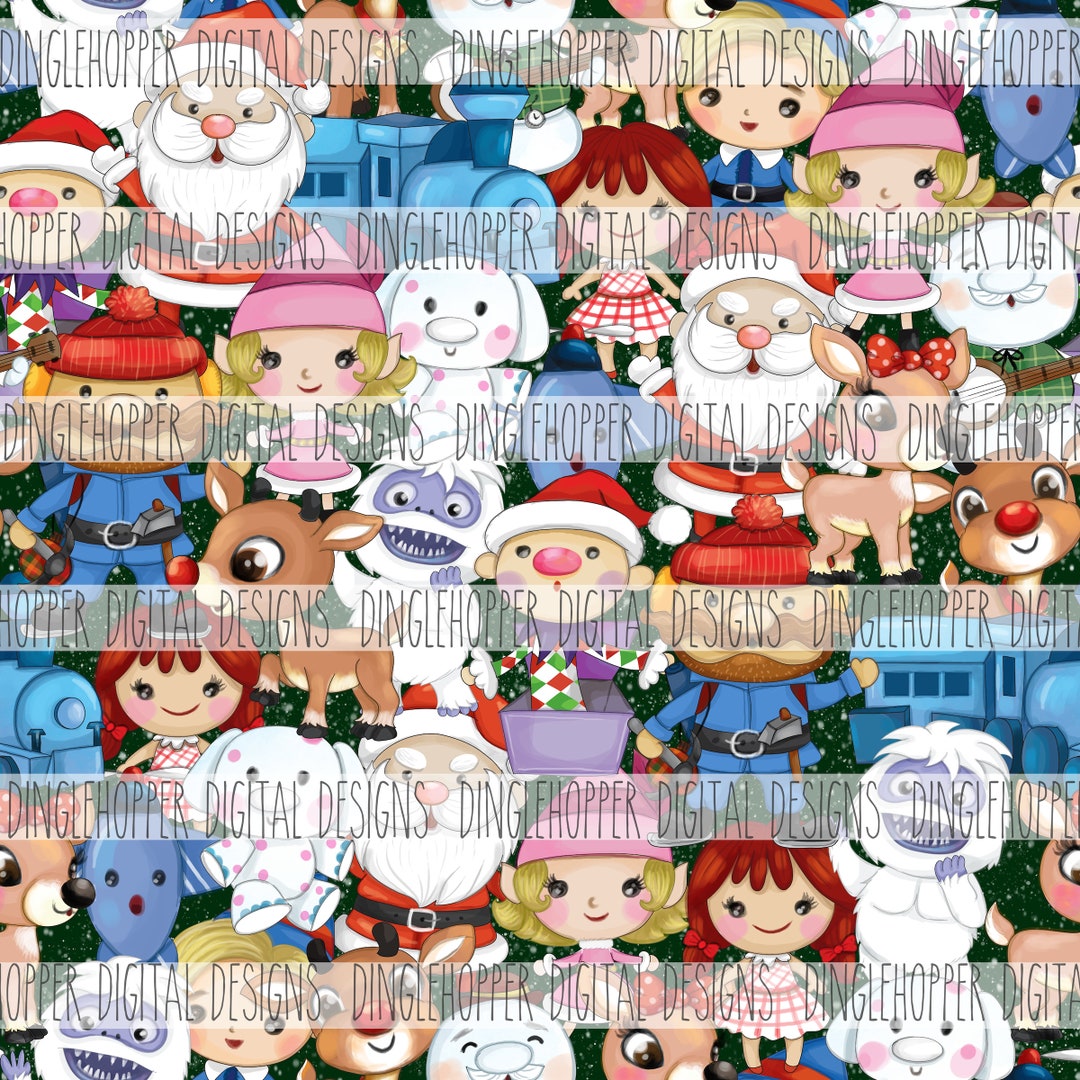 Rudolph Pattern, Rudolph Seamless, Rudolph Digital Print, Christmas ...