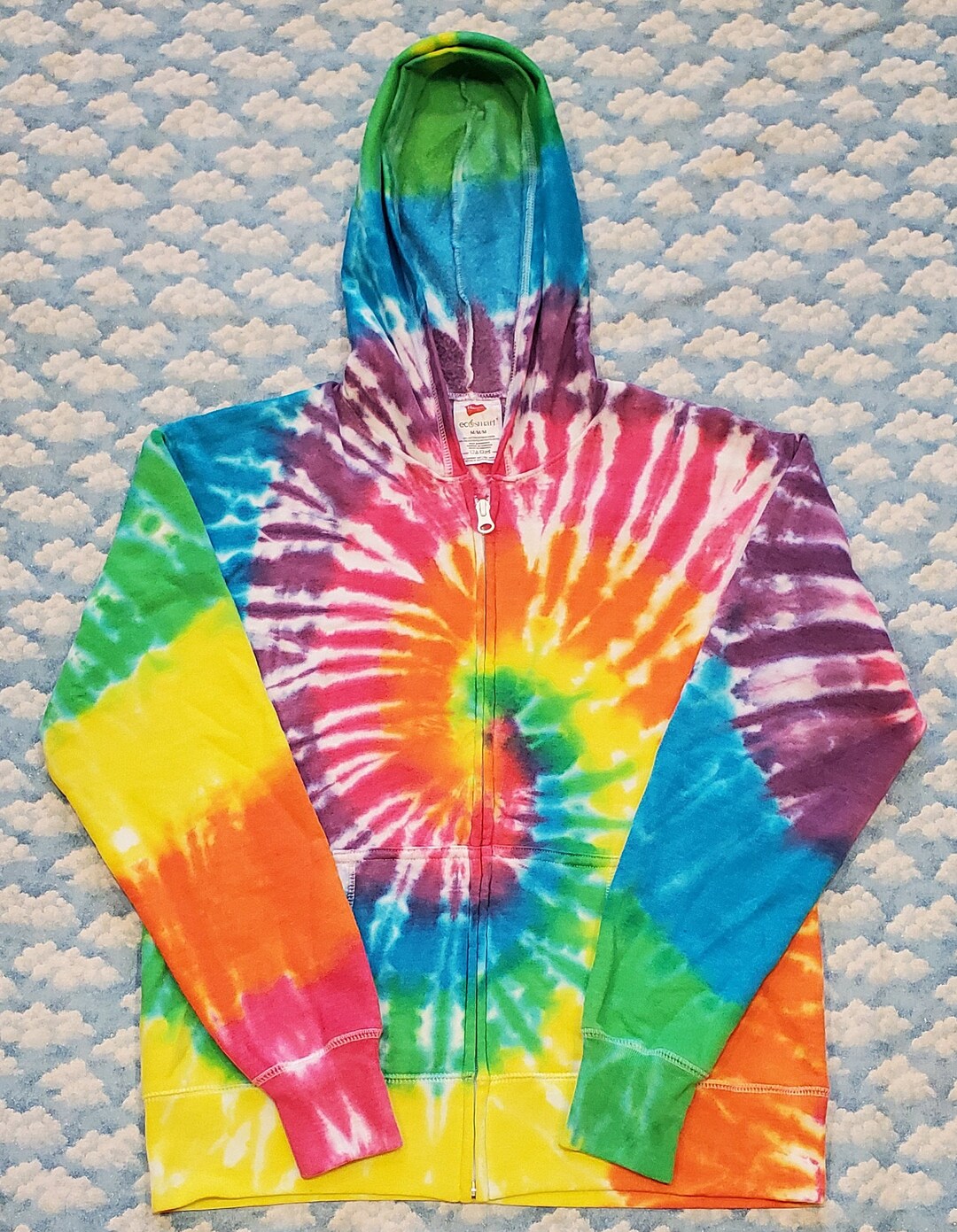 Super Comfy & Colorful Tie-dye Women's Zipper Hoodie Sweatshirt Gift ...