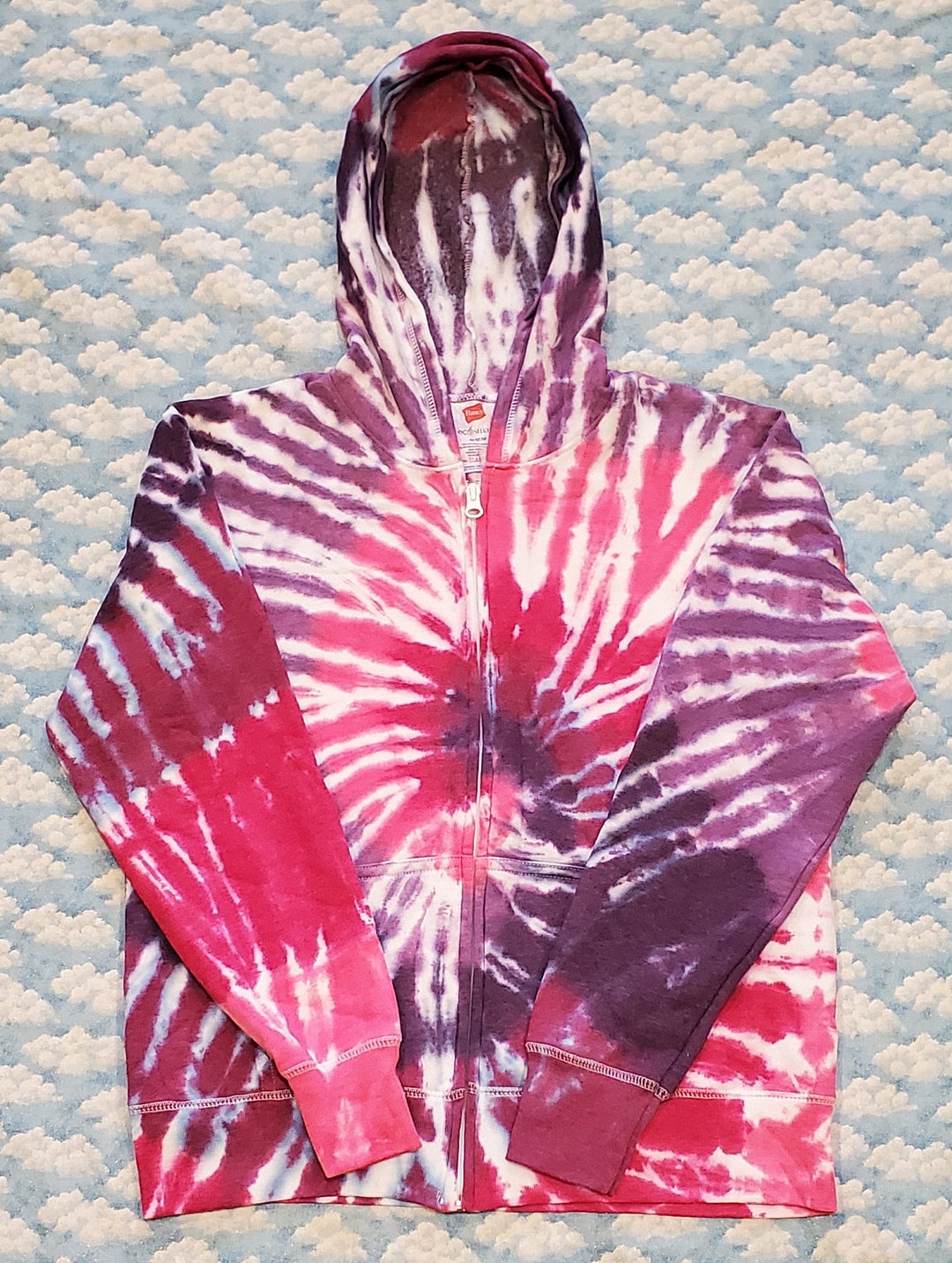 Super Comfy & Colorful Tie-dye Women's Zipper Hoodie Sweatshirt Gift ...