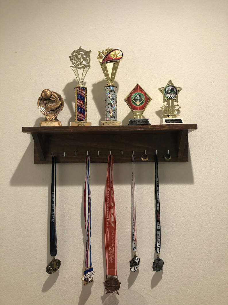 Handmade Trophy Shelf, Painted Solid Hardwood - Etsy