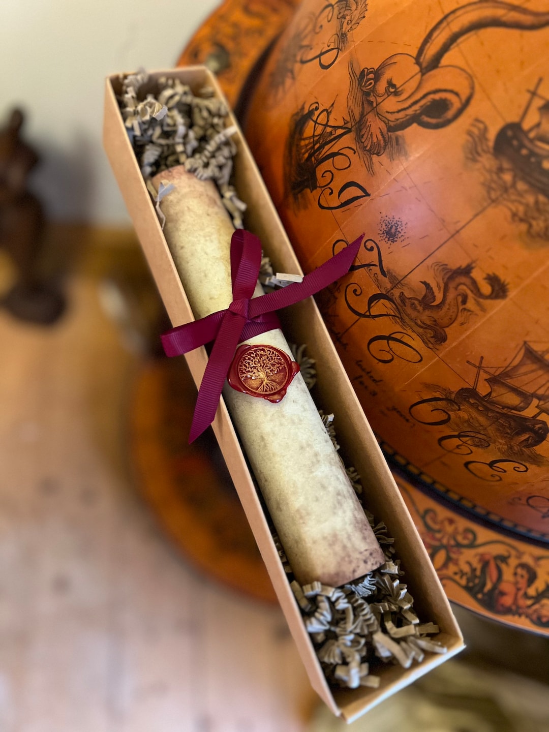 Scroll in a Box Vintage Love Letter Proposal Scroll Personalised Love ...