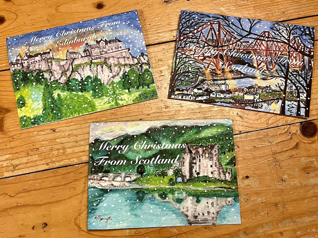 Scottish Christmas Cards - Etsy