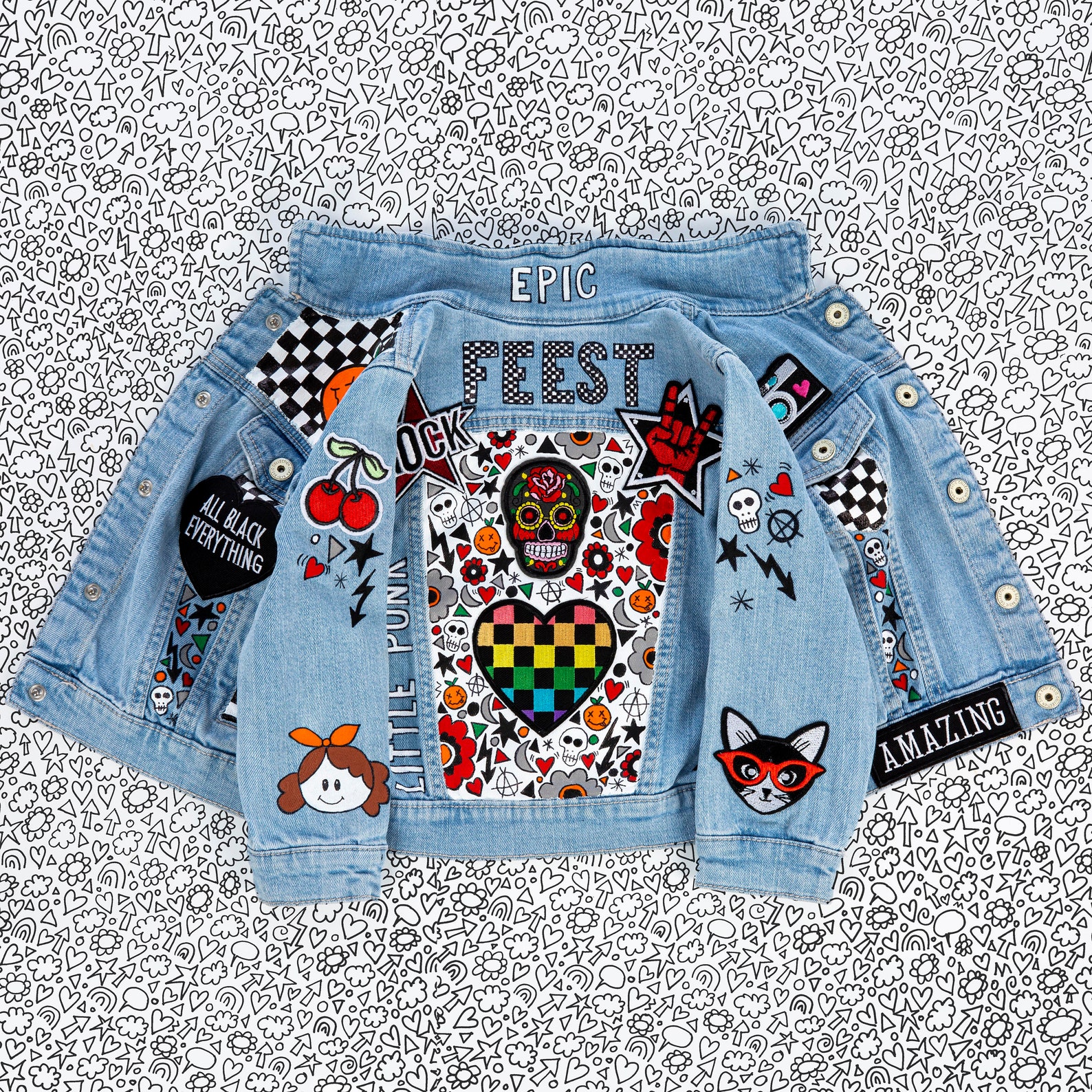 REBEL DENIM JACKET Hand Painted Personalised Alternative Punk - Etsy