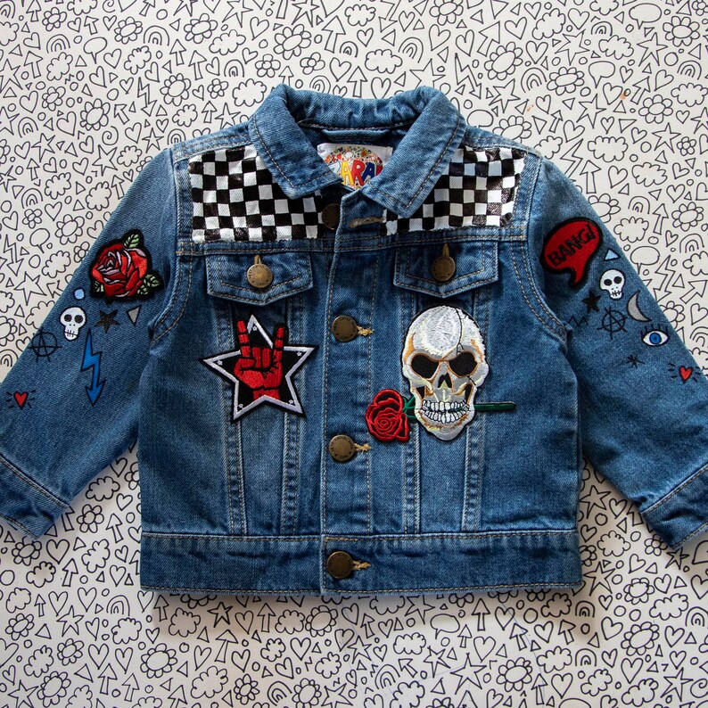 REBEL DENIM JACKET Hand Painted Personalised Alternative Punk - Etsy