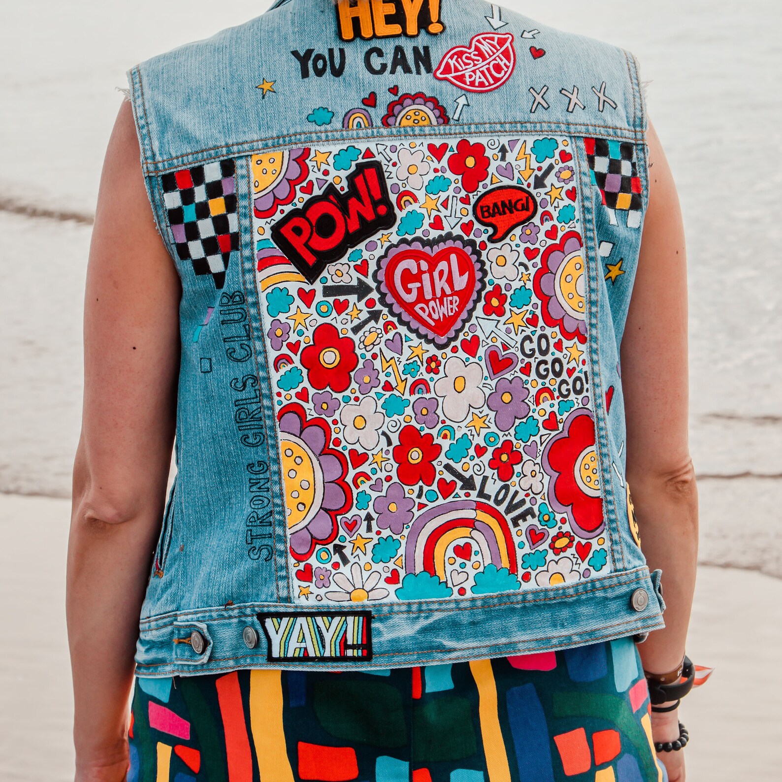 ADULT DENIM JACKET Hand Painted Personalised Custom Denim Jean - Etsy