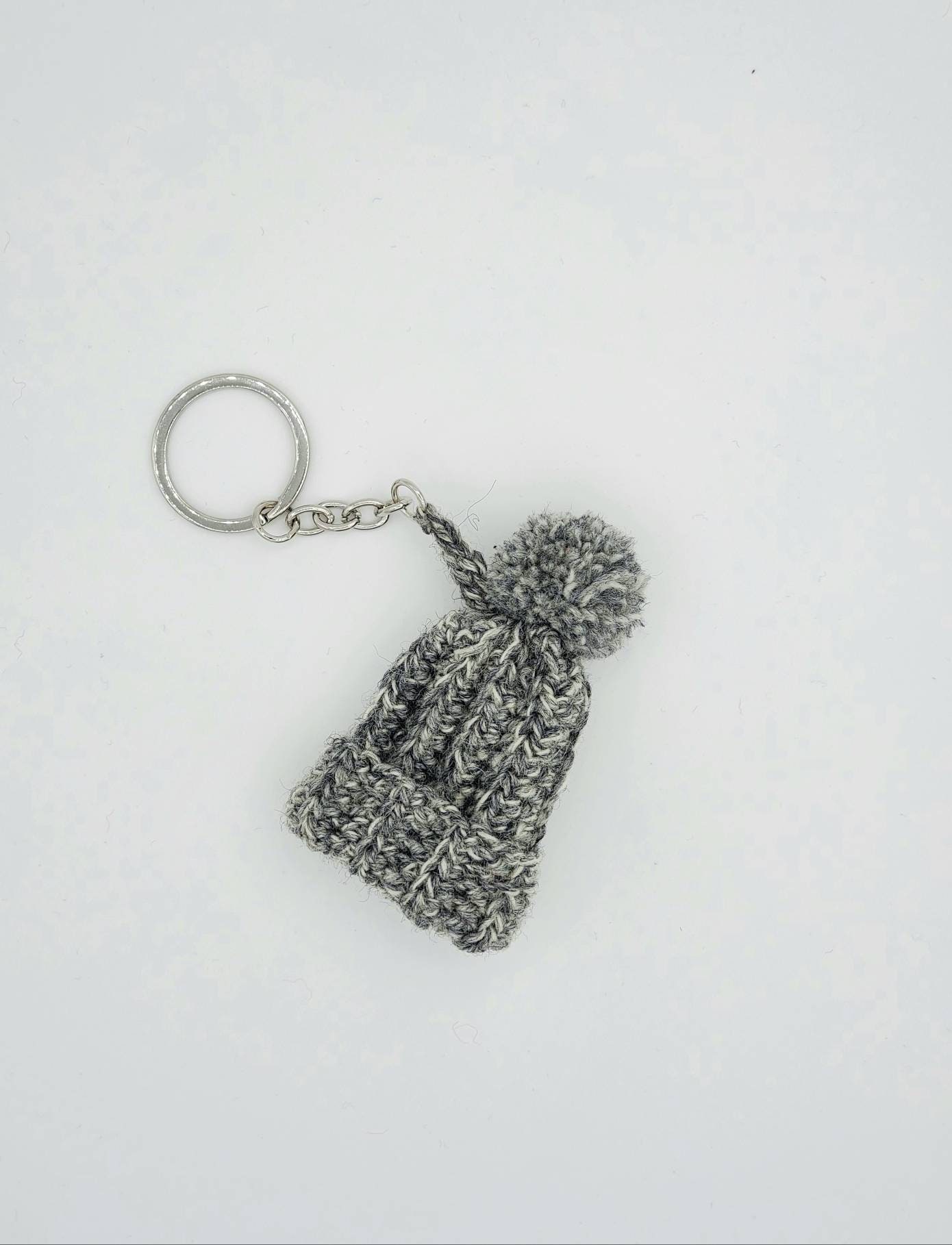 Mini Crochet Beanie Keychain - Etsy
