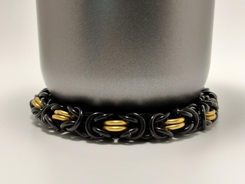 Black and Gold Bracelet - Etsy