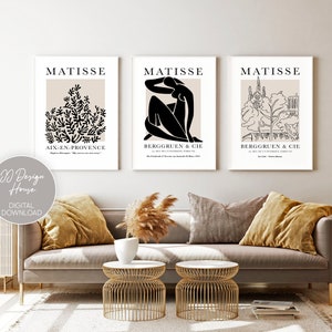 Matisse Print Set of 3 Exhibition Poster, Matisse Wall Art Gallery Set ...