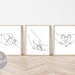 Baby Line Art Set of 3 Prints Fine Line Nursery Art Infant | Etsy