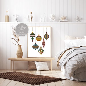 Christmas Print, Boho Holiday Print, Holiday Decor, Christmas ...