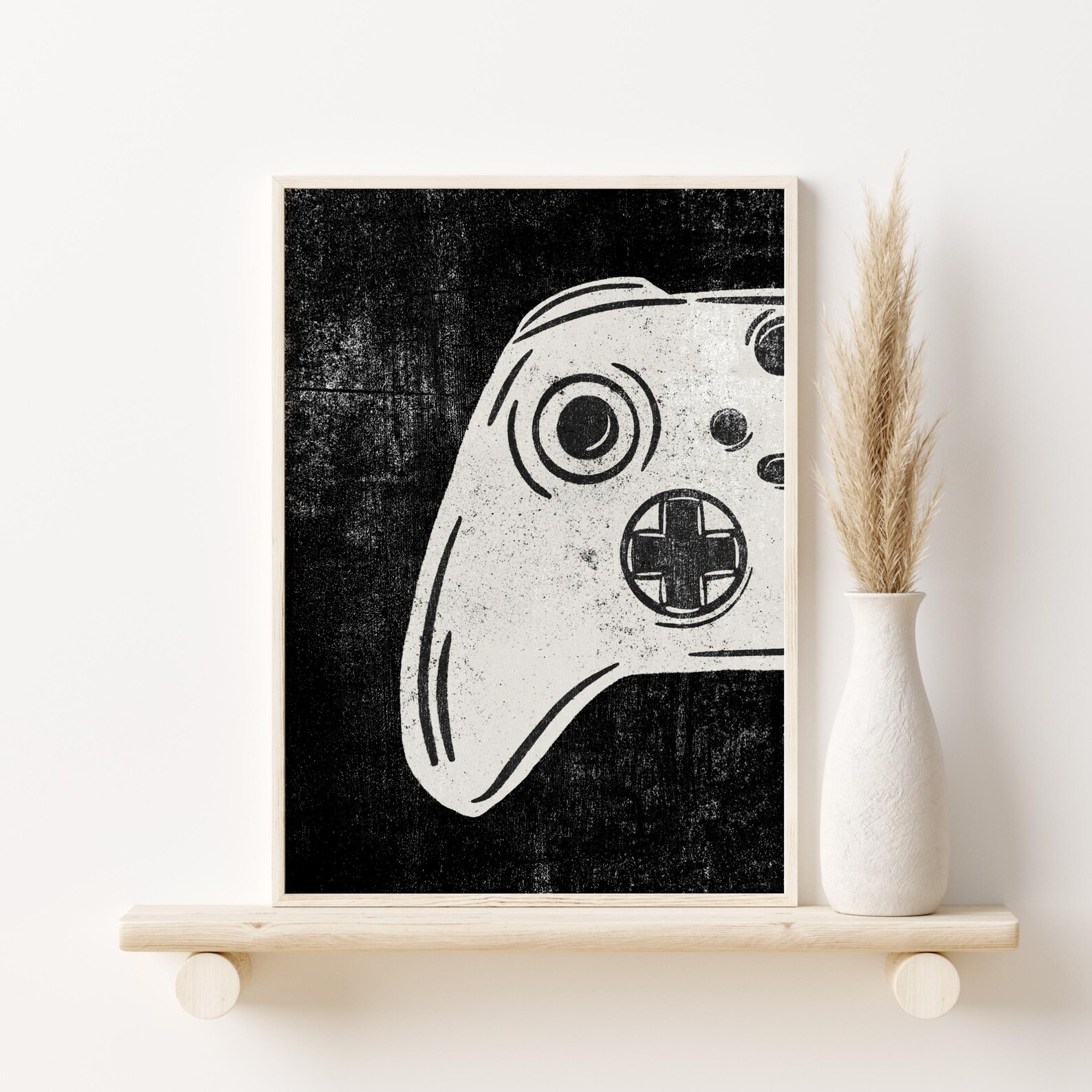 Gamer Wall Art Set: Neutral Game Controller Prints - Etsy