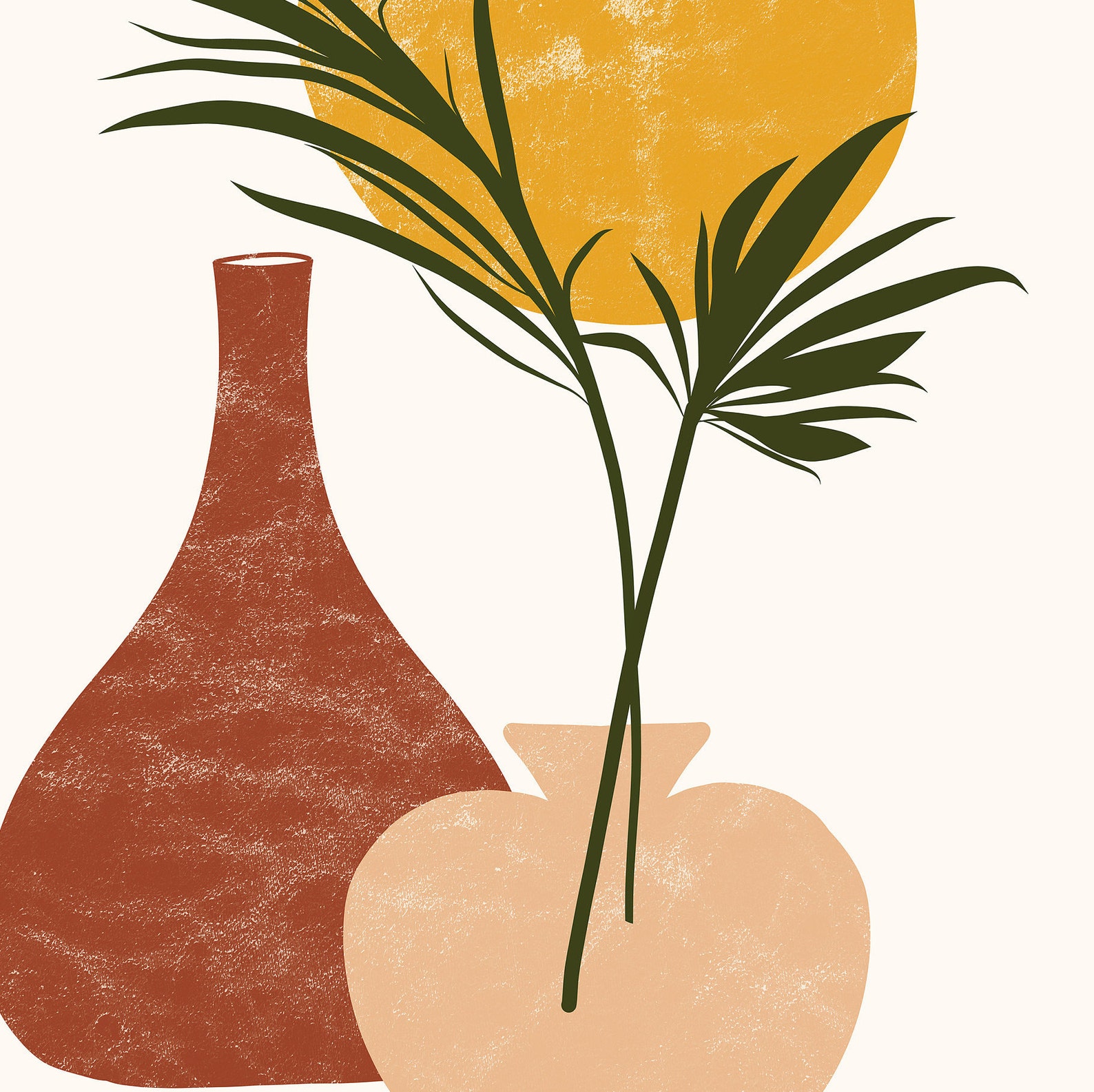 Boho Plant Art Printable Wall Art Abstract Botanical Print | Etsy