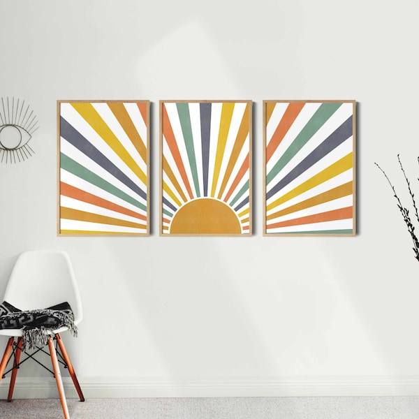 Boho Sun Print - Etsy