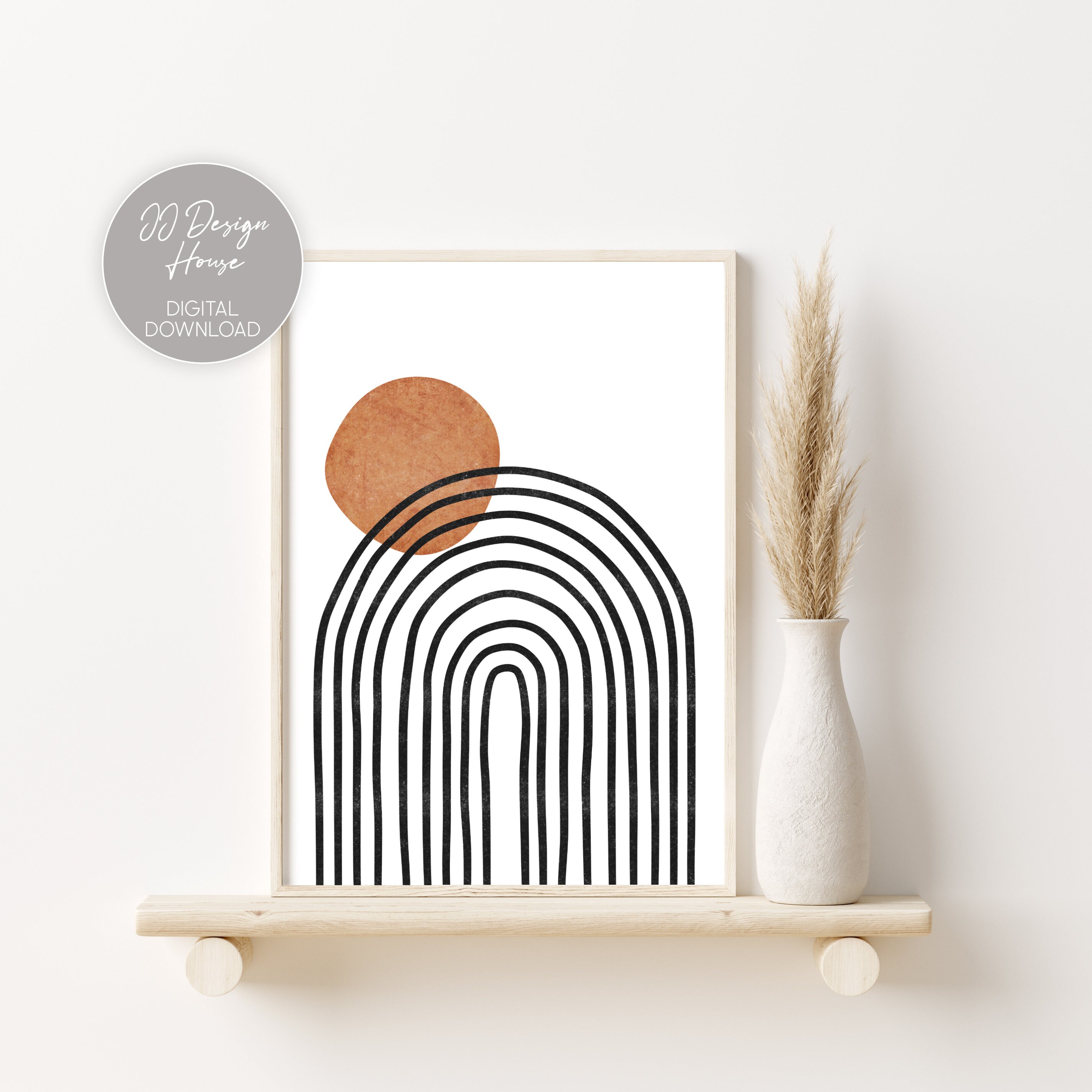 Arches Print Abstract Rainbow Art Printable Wall Art Black - Etsy