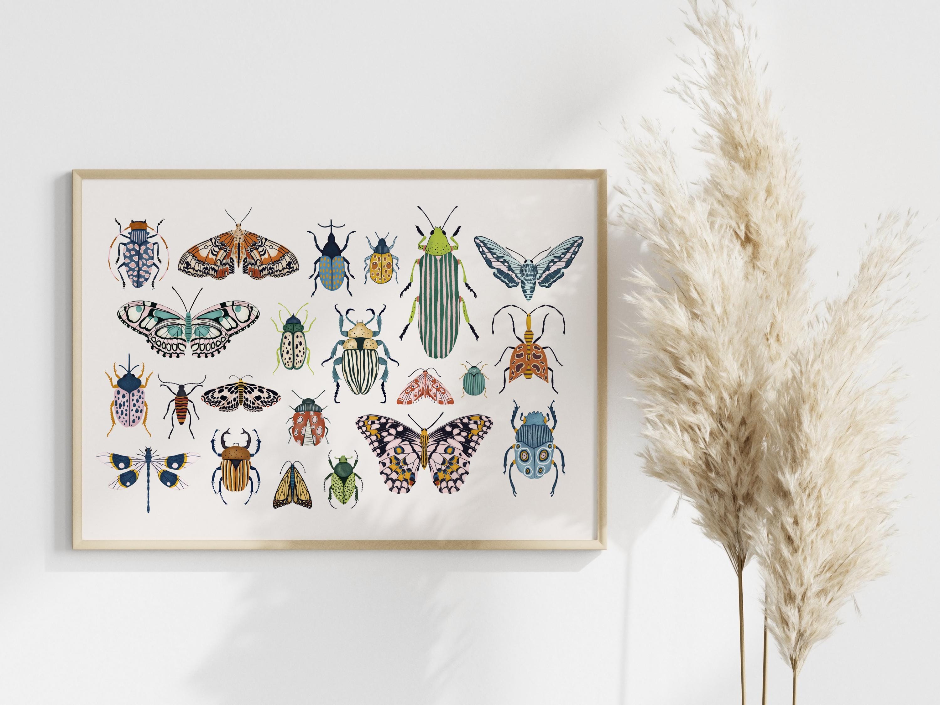 Bug Wall Art Whimsical Nursery Decor, Boho Home Decor, Bug Lover Gift ...