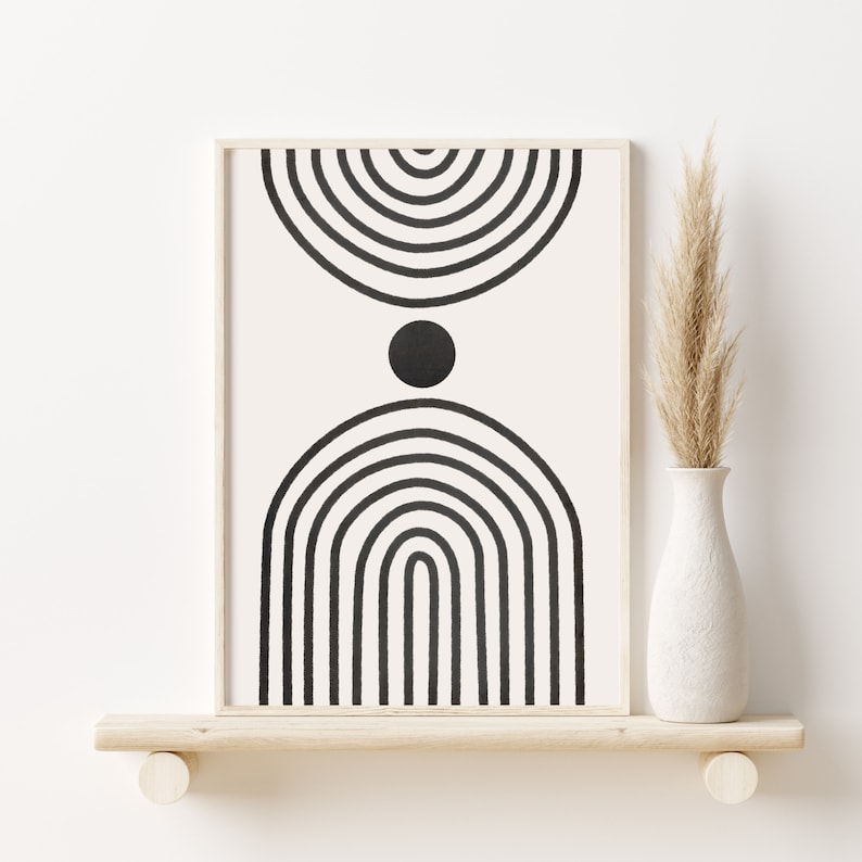 Boho Wall Art Set of 3 Prints Printable Abstract Home Decor - Etsy