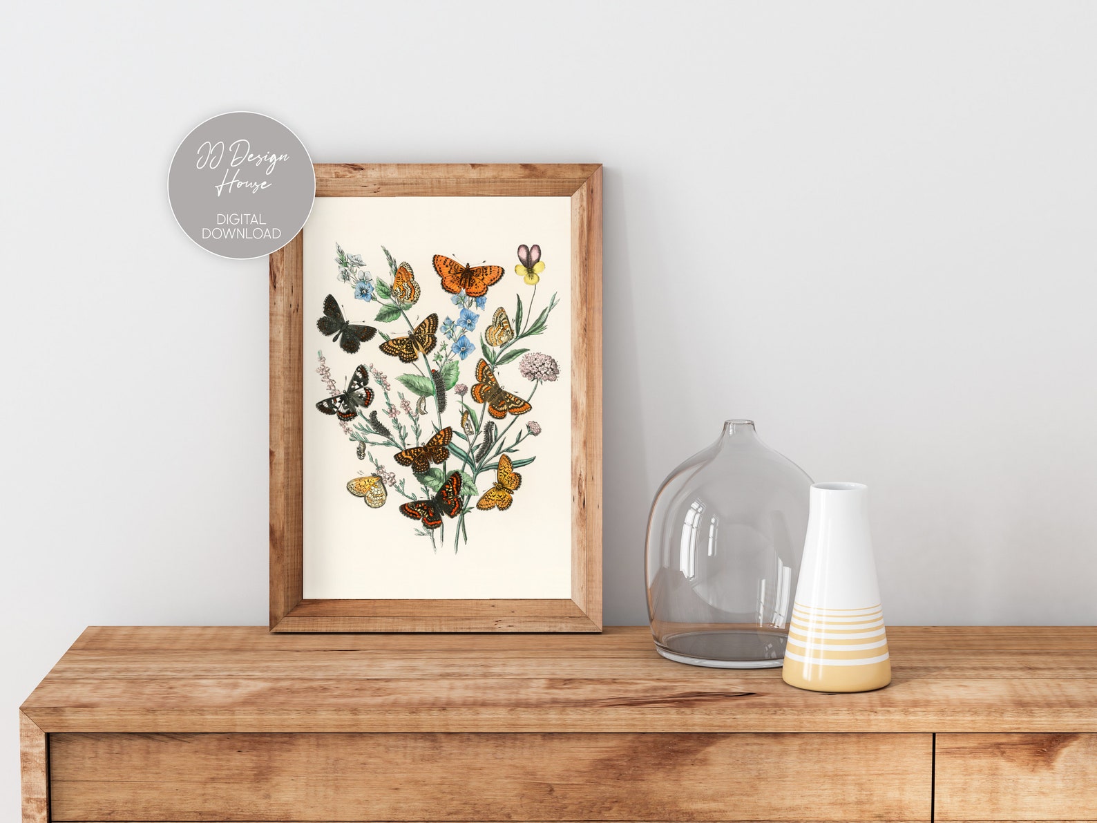 Butterfly Illustration Botanical Prints Vintage Butterfly | Etsy