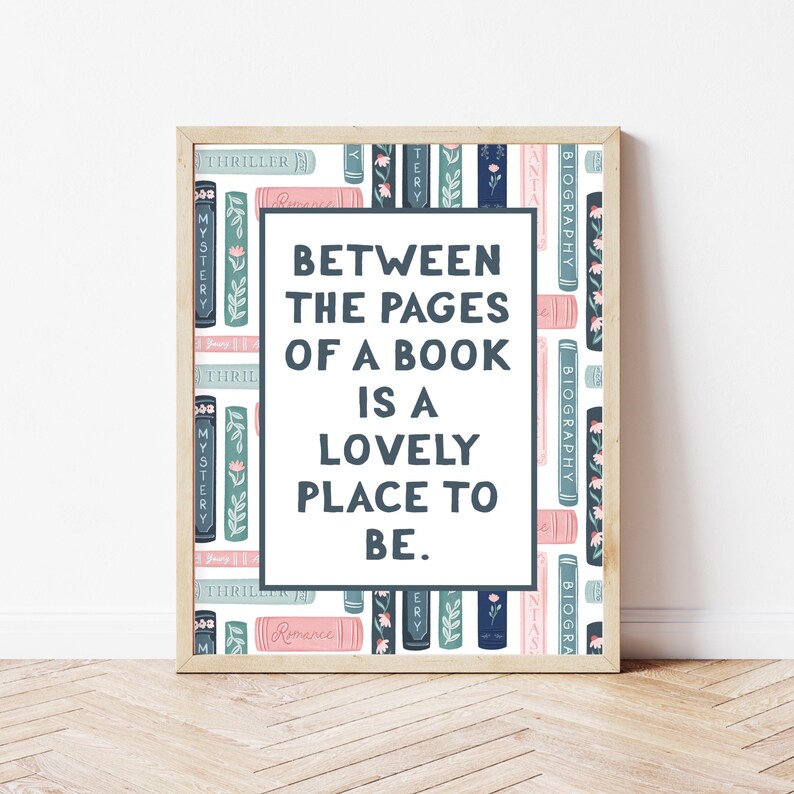 Bookish Wall Art: Between the Pages Quote (digital Download) - Etsy