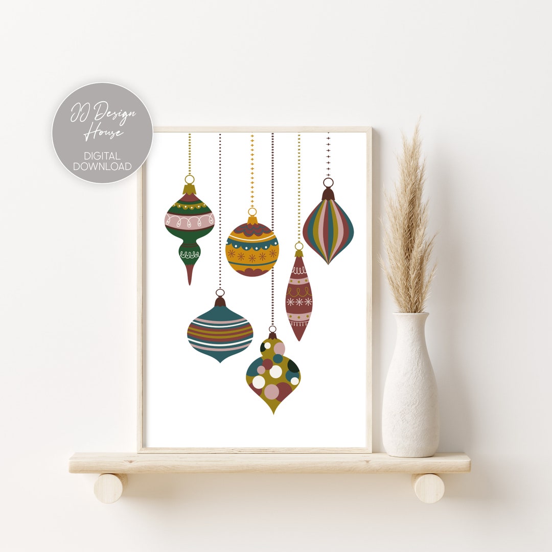 Christmas Print, Boho Holiday Print, Holiday Decor, Christmas ...