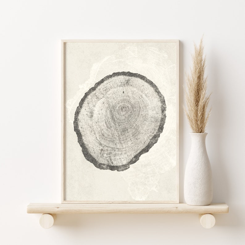 3 Piece Wall Art Tree Ring Wall Art Tree Ring Print Set Tree - Etsy