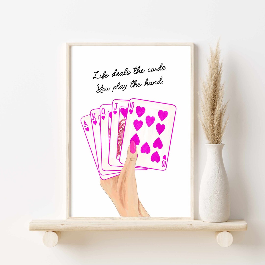 Royal Flush Pink Wall Art, Aesthetic Wall Decor, Y2K Room Decor, Preppy ...
