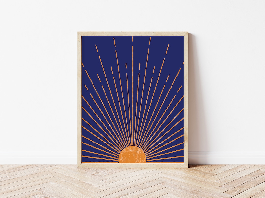 DIGITAL, Printable Wall Art, Boho Sun Decor, Sun Art Print, Minimalist ...