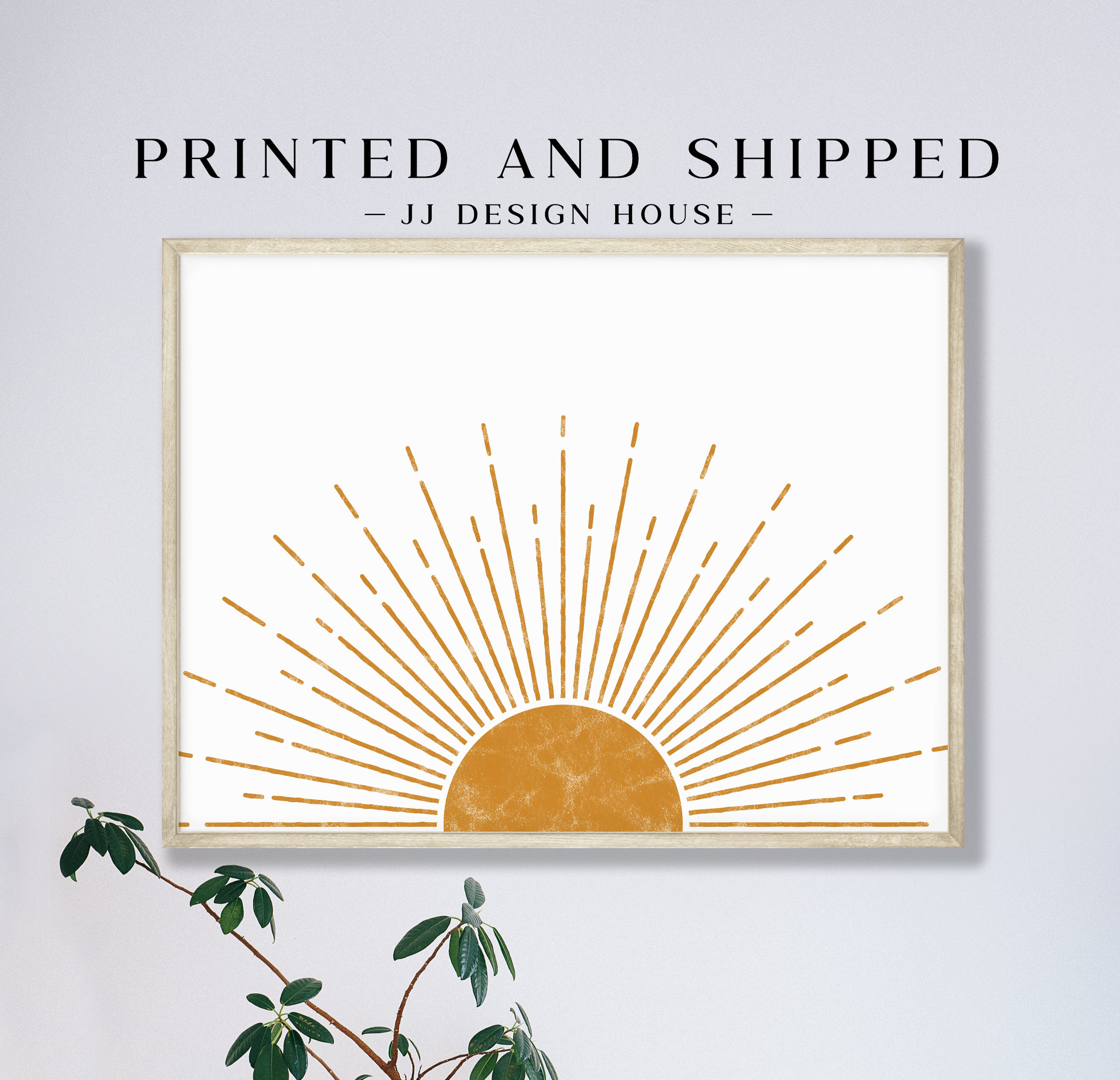 Boho Sun Print Wall Decor, Sunshine Print, Boho Prints, Minimalist Wall ...