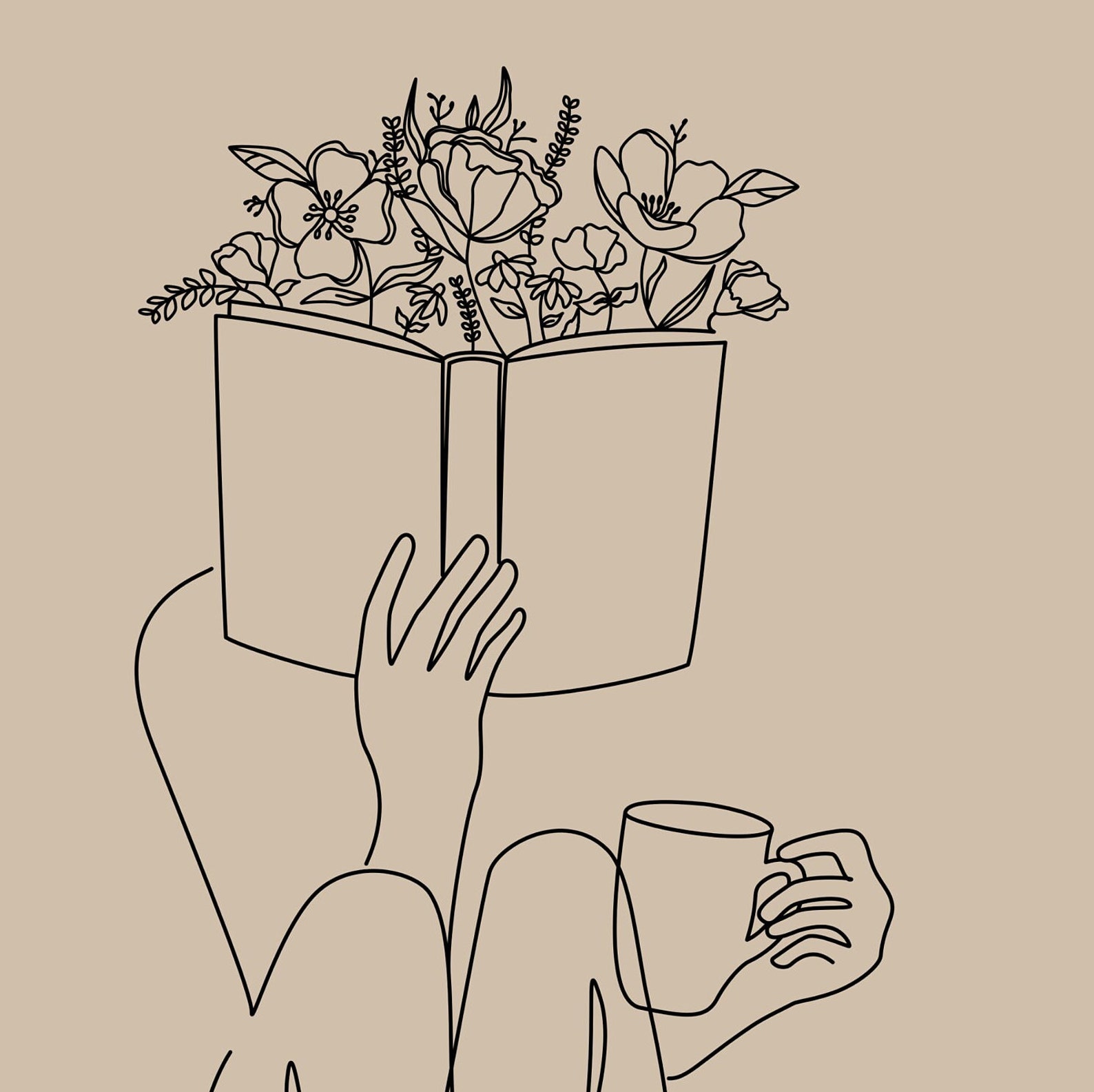 Bookish Print Bookish Gifts Book Wall Art Floral Prints - Etsy