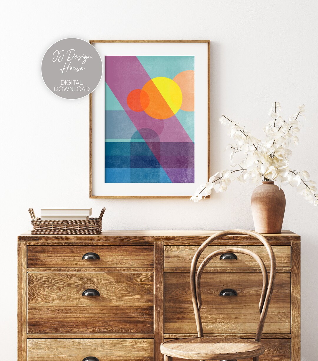 Abstract Color Block Art Print, Colorful Wall Art, Geometric Wall Art ...