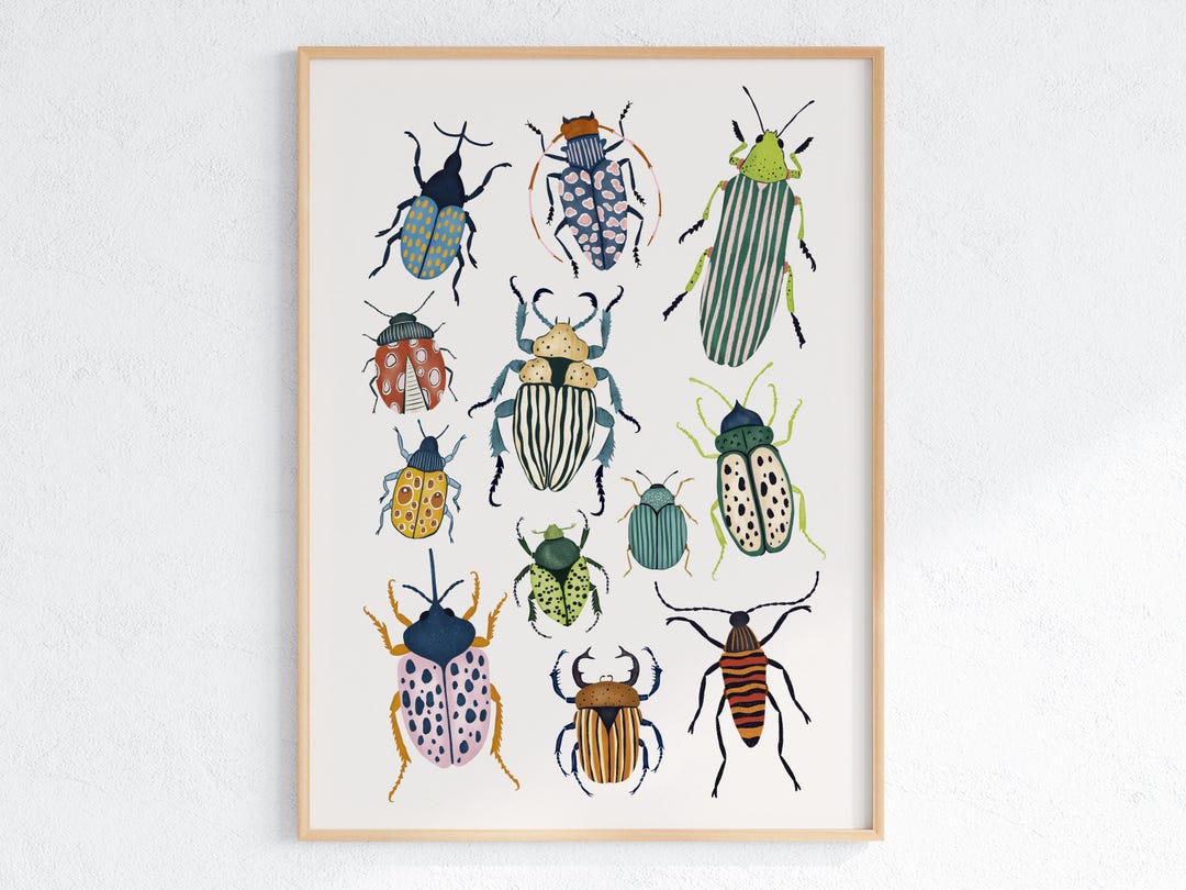 Whimsical Bug Nursery Print: Boho Insect Wall Art (digital Download - Etsy
