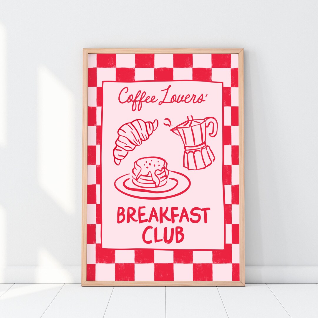 Breakfast Club Print: Dopamine Decor Kitchen Wall Art (digital Download ...